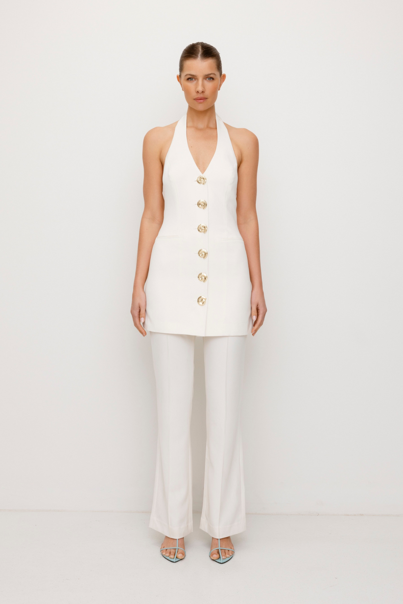 Irida Vest Dress - Ivory – The Wolf Gang