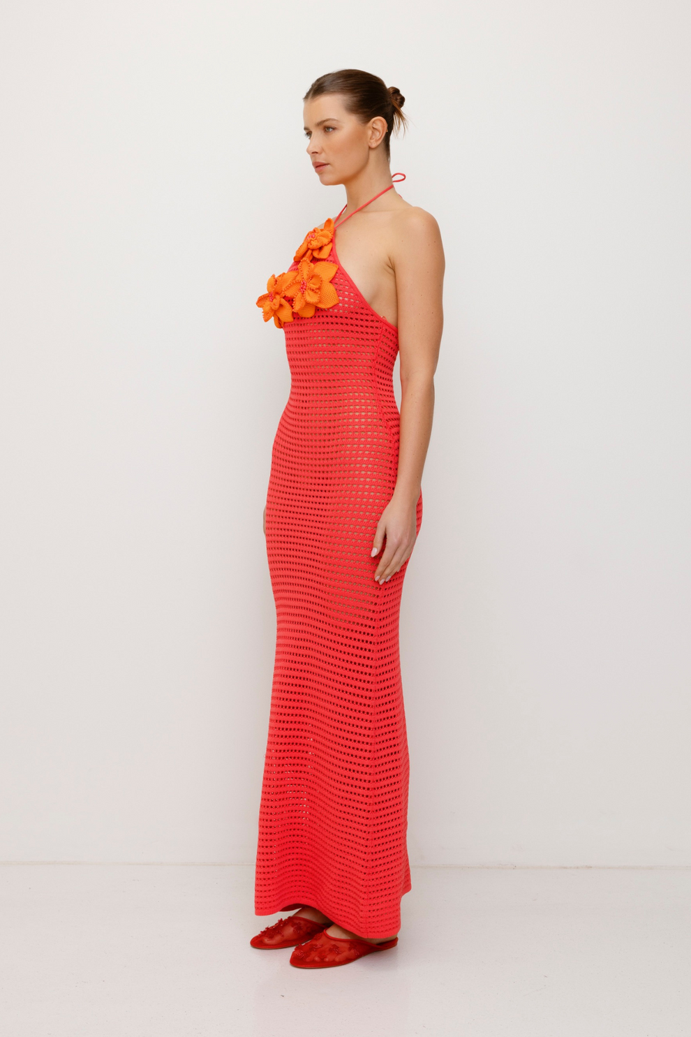 La Monada Knit Maxi Dress - Coral – The Wolf Gang