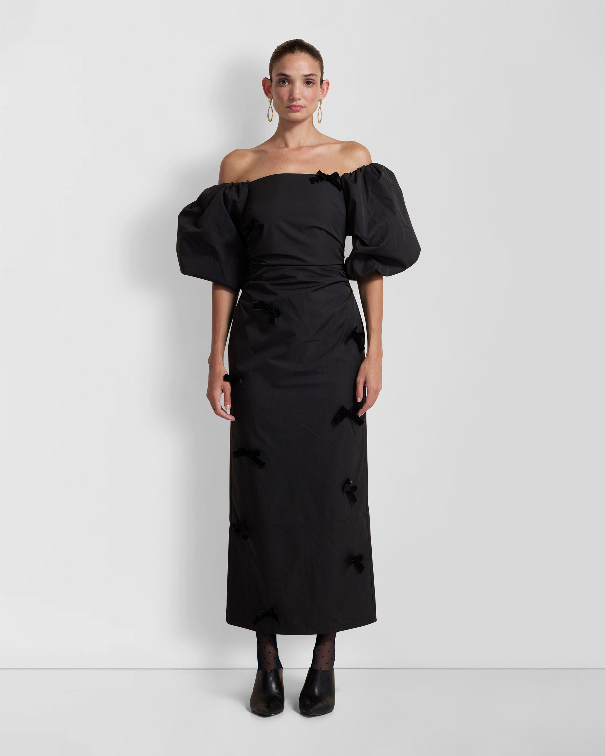 Amar Midi Dress - Noir – The Wolf Gang